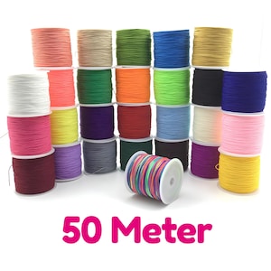 50 Yard Parachute Rope Knotting Nylon Braided Cord Beading Macrame ...