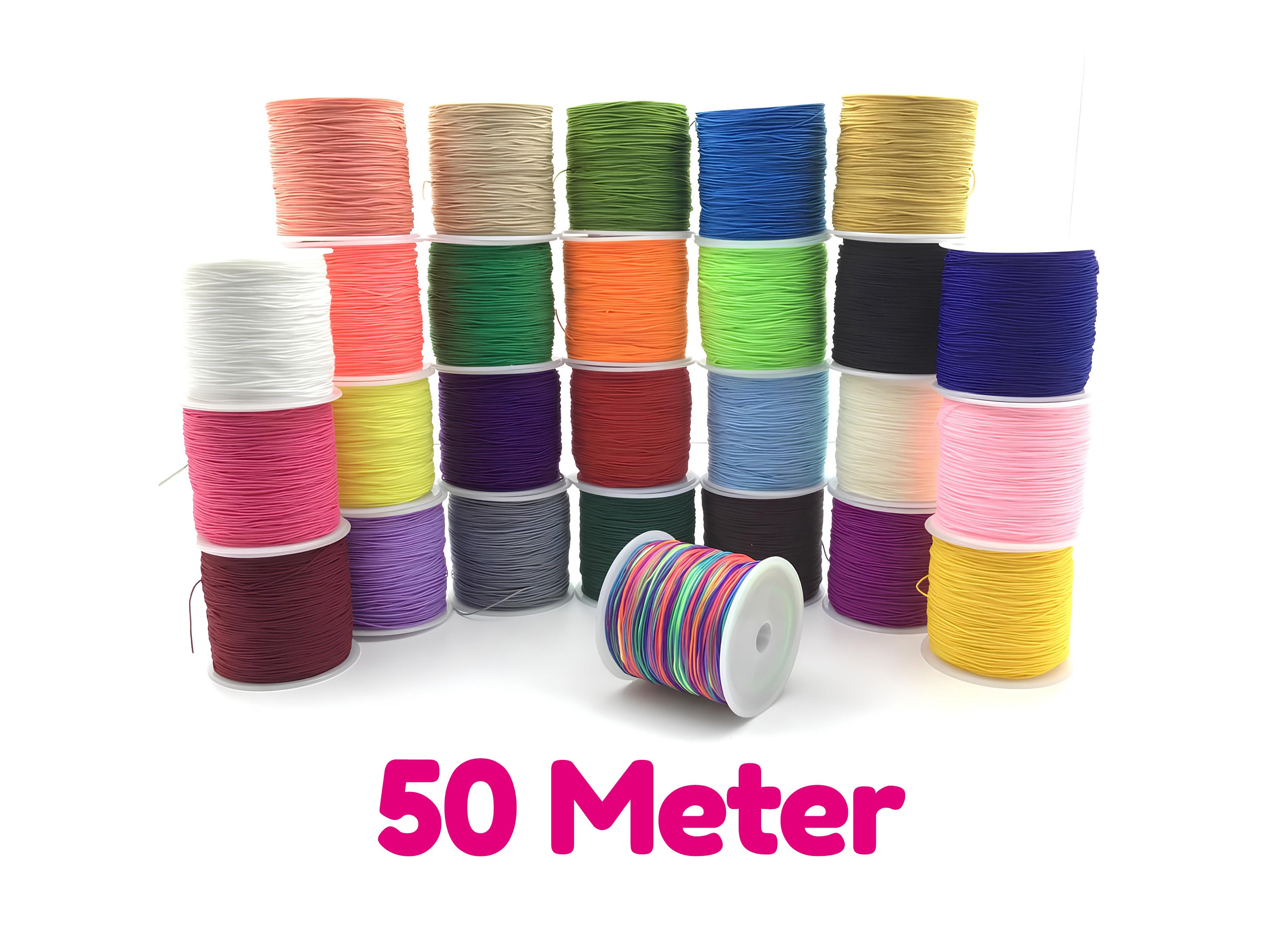 50 Yard Parachute Rope Knotting Nylon Braided Cord Beading Macrame ...