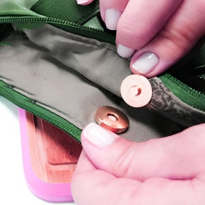 40 PCS Sew-on Magnetic Snaps 18mm for Handbag Clasp Button Metal Purse ...