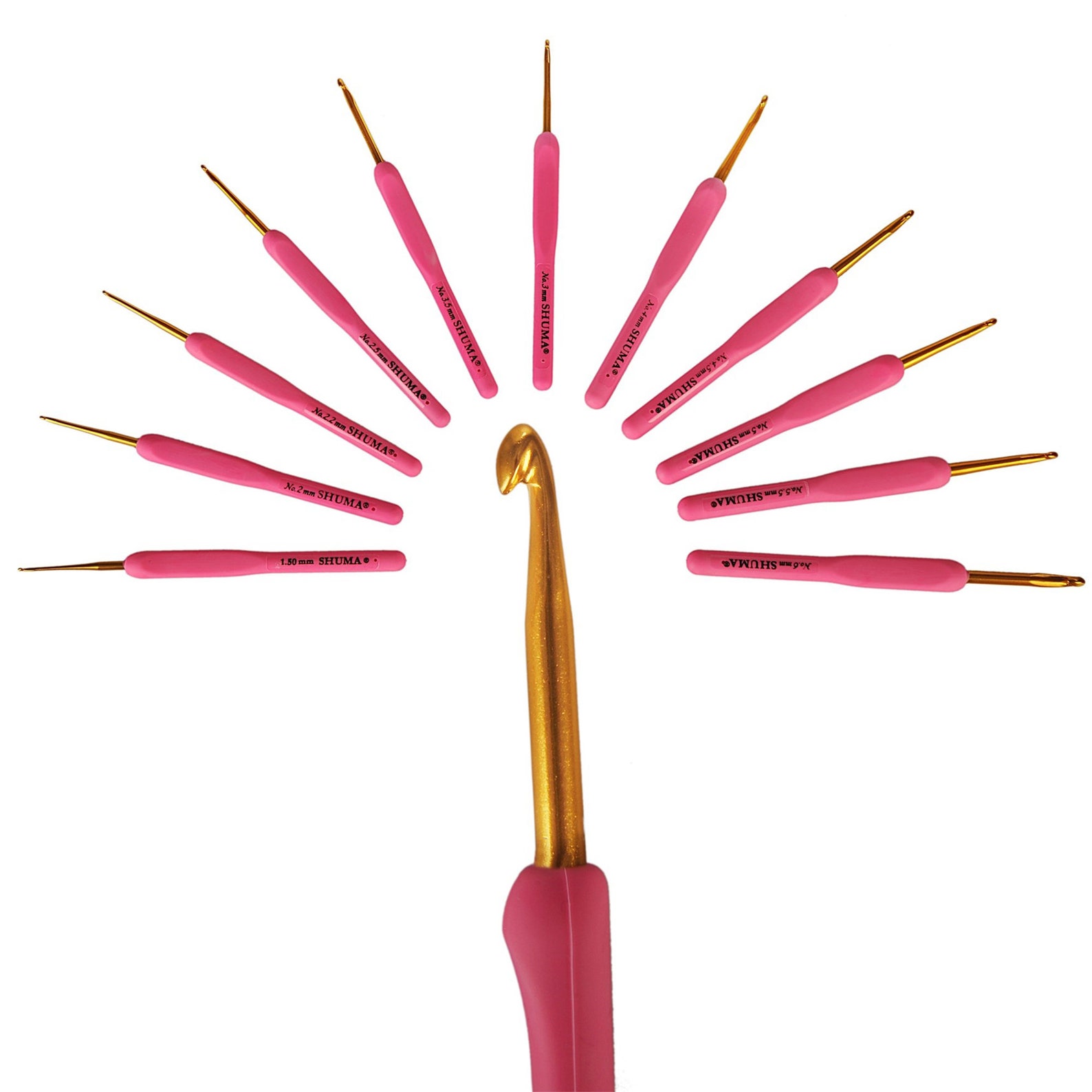 Set of 3 Crochet Hook Set for Amigurumi Hooks Shuma Pink Hook for ...