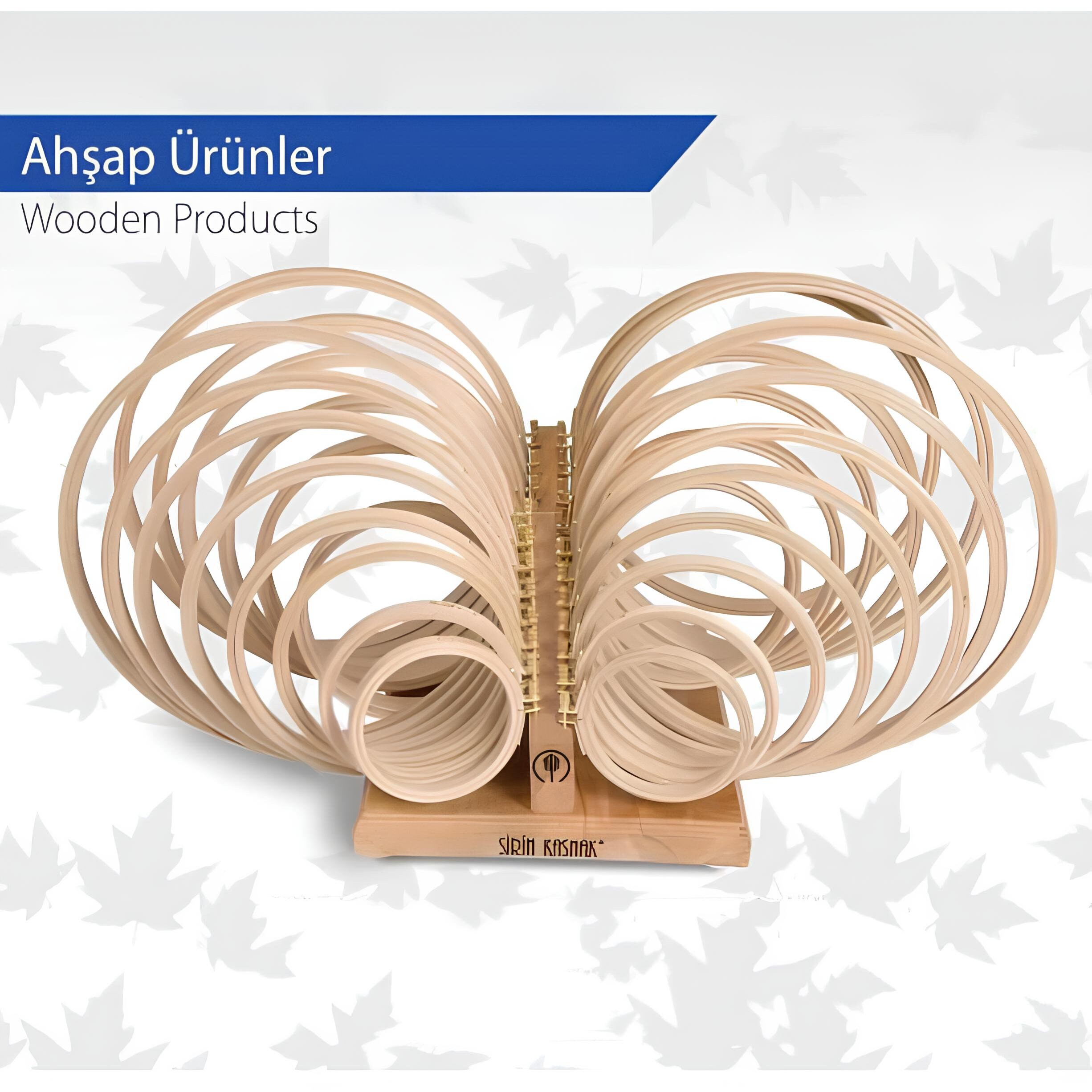 Şirin Wooden Embroidery Punch Needle Screw Hoop for Cross Stitch Punch ...