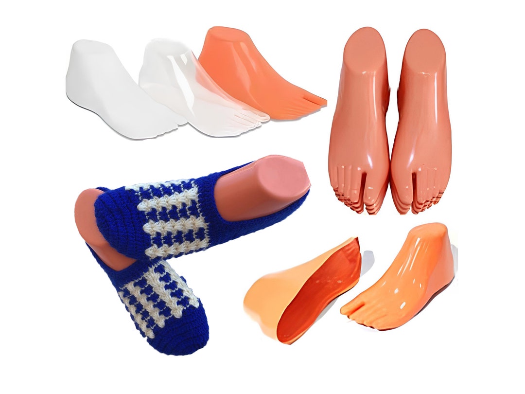 1 Pairs Mannequin Foot for Knitted Booties Shoe Stretcher Socks Display ...