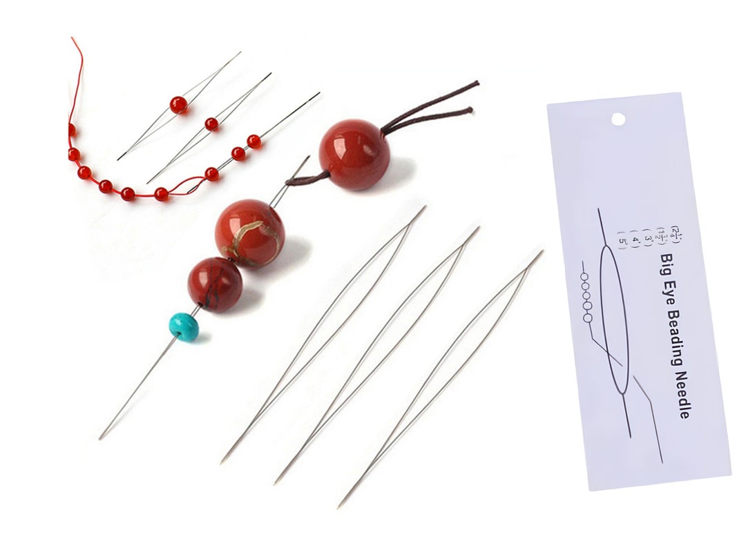 Stainless Steel Big Eye Beading Needle for Bead Weaving Tools Bead ...