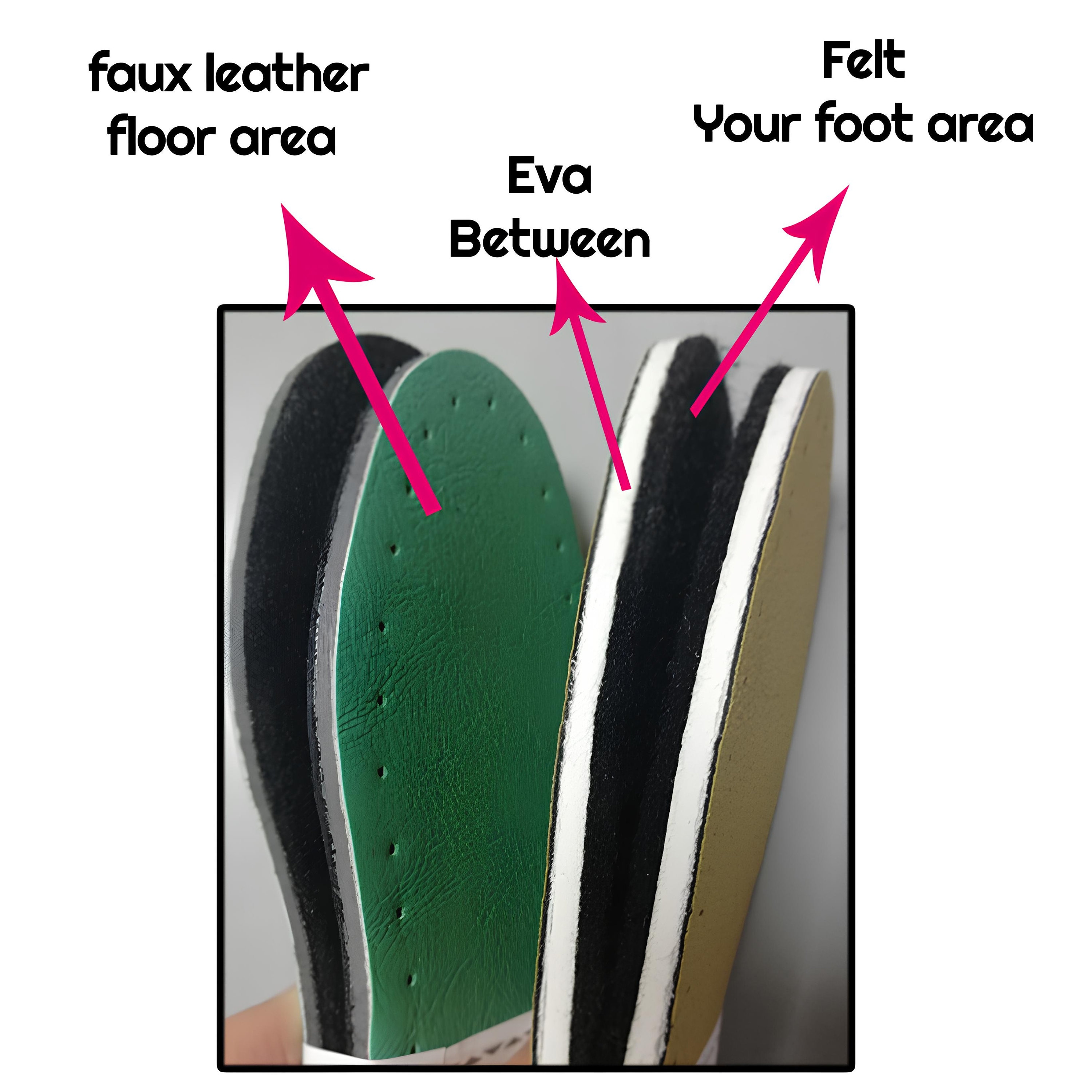 3-layer Shoe Soles for Crochet EVA Rubber Soles for Baby Booties Sole ...