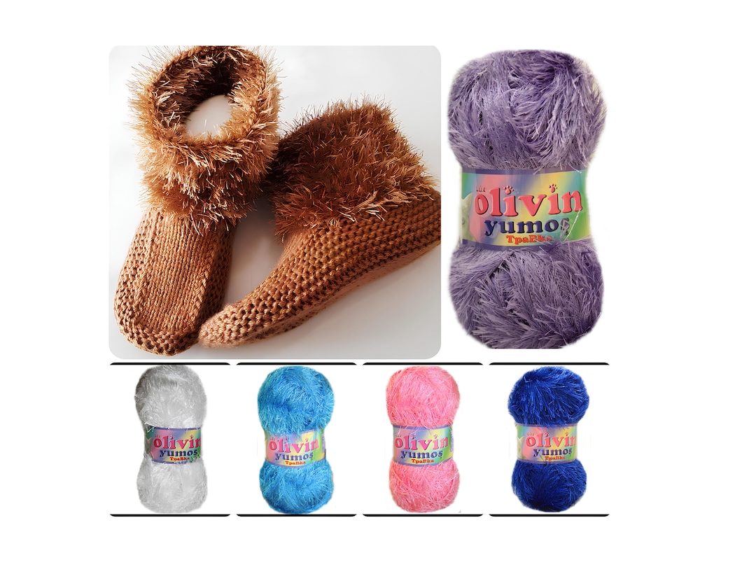 Eyelash Yarn Fun Fur 100 Gram Faux Fur Yarn for Knitting Decotaion ...