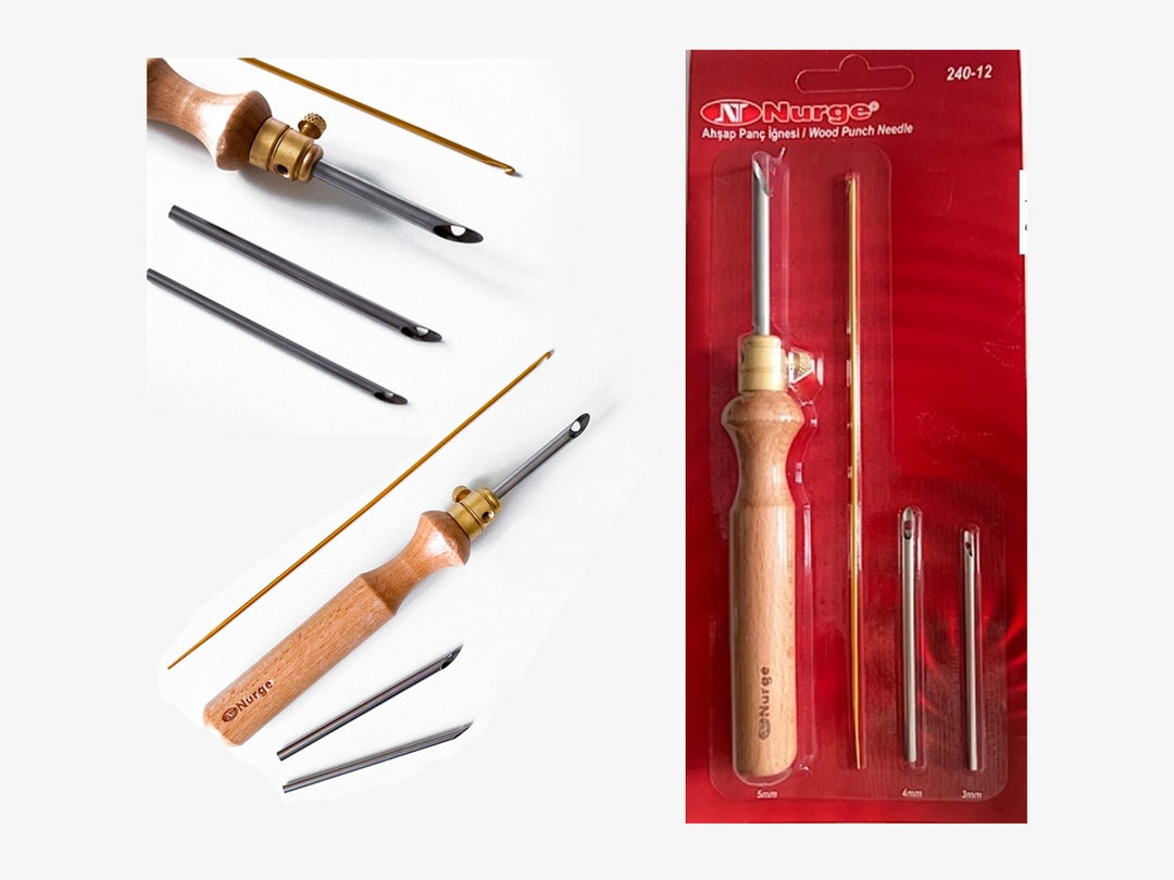 Nurge Punch Needle Set 3 Size Beginner Punch Knitting Needle Tool for ...
