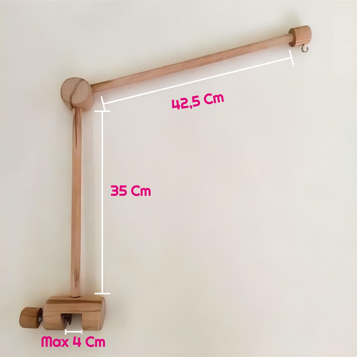 Crib Baby Mobile Arm Holder Attachment Set Rotary Music Box Mobile ...