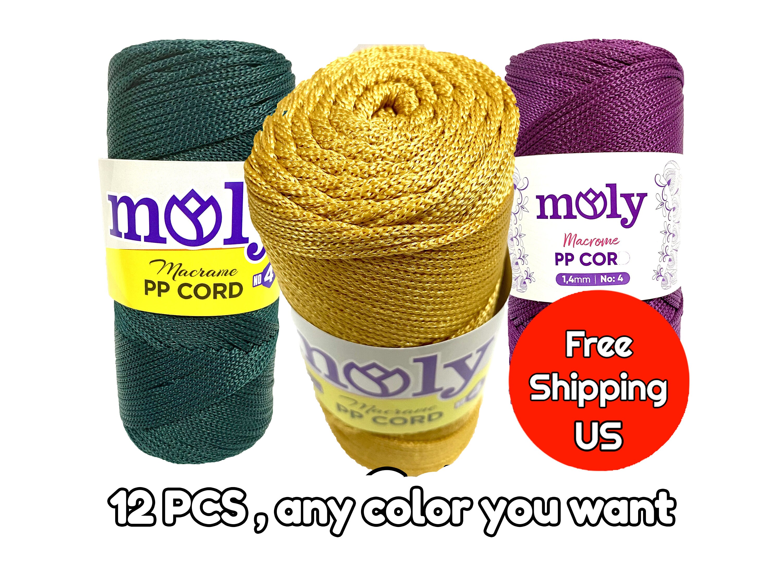 12 PCS Mix Color Polyester Macrame Bag Cord NO4 PP Polyester Macrame ...