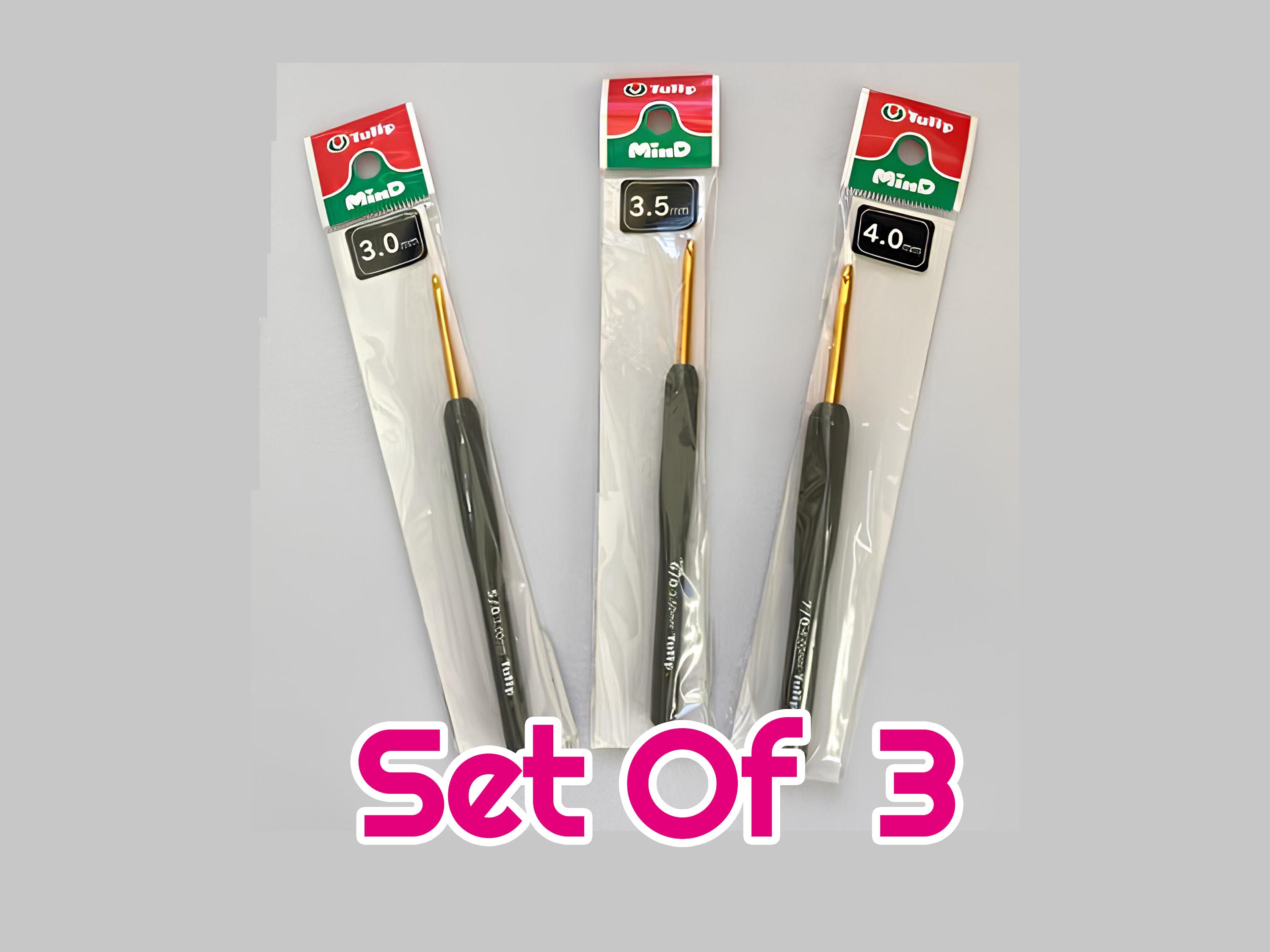 Set of 3 Tulip Etimo Mind Crochet Hook Set for Amigurumi Hooks Black ...
