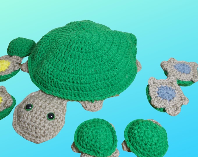 Turtle Memory Game, Toy, Board Game, Includes Mommy Turtle and 12 ...