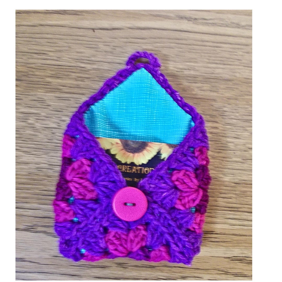 Crochet Granny Square Card Holder: Versatile Small Pouch - Etsy