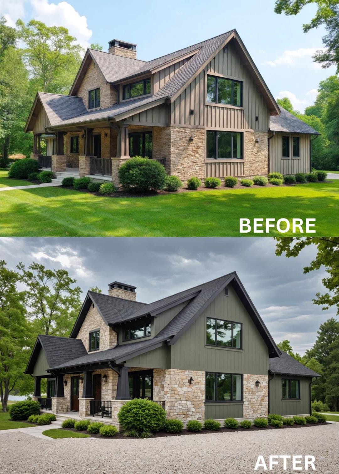 Custom Exterior Home Visualization: Realistic Digital Remodel Design - Etsy
