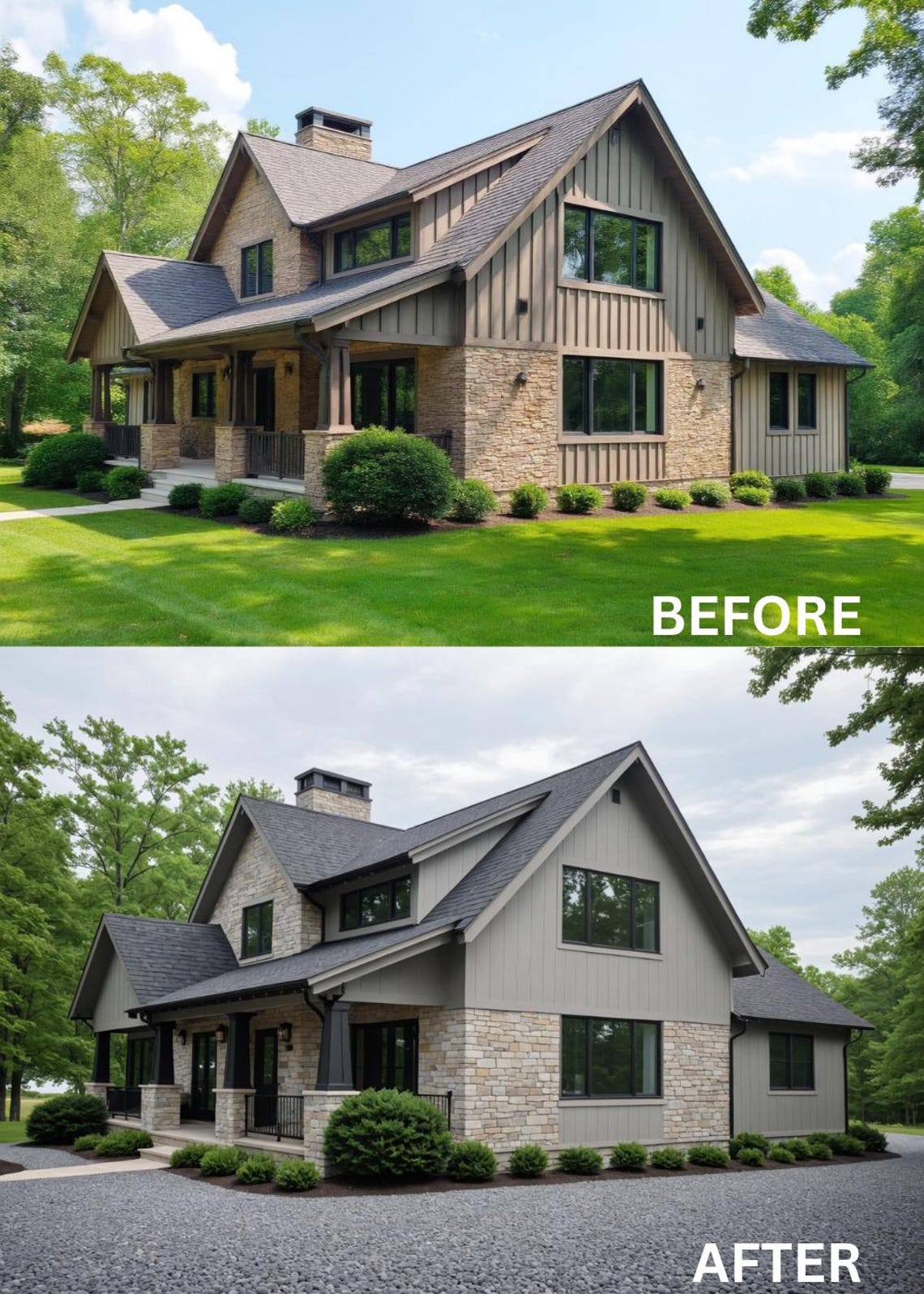 Custom Exterior Home Visualization: Realistic Digital Remodel Design - Etsy