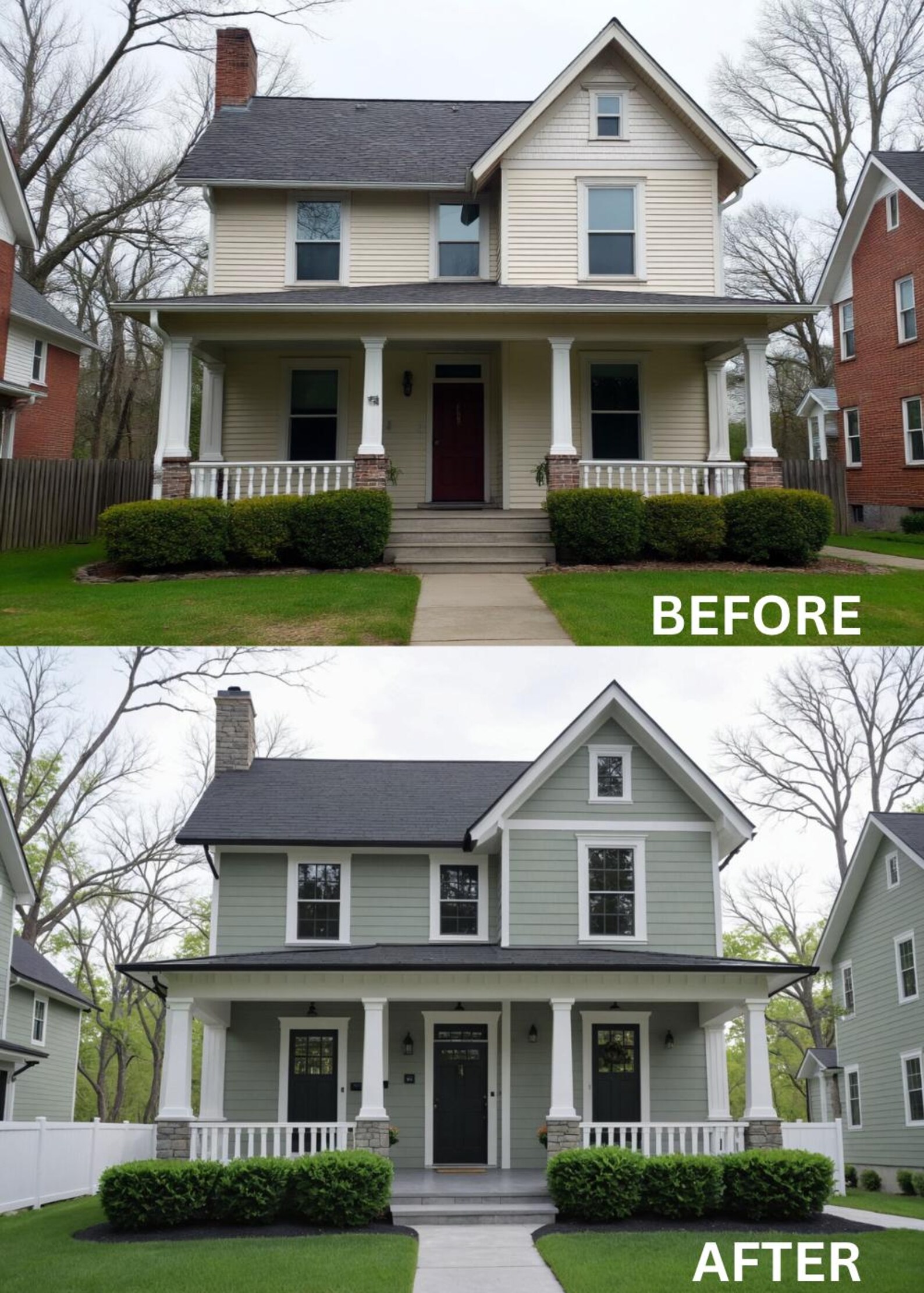 Custom Exterior Home Visualization: Realistic Digital Remodel Design - Etsy