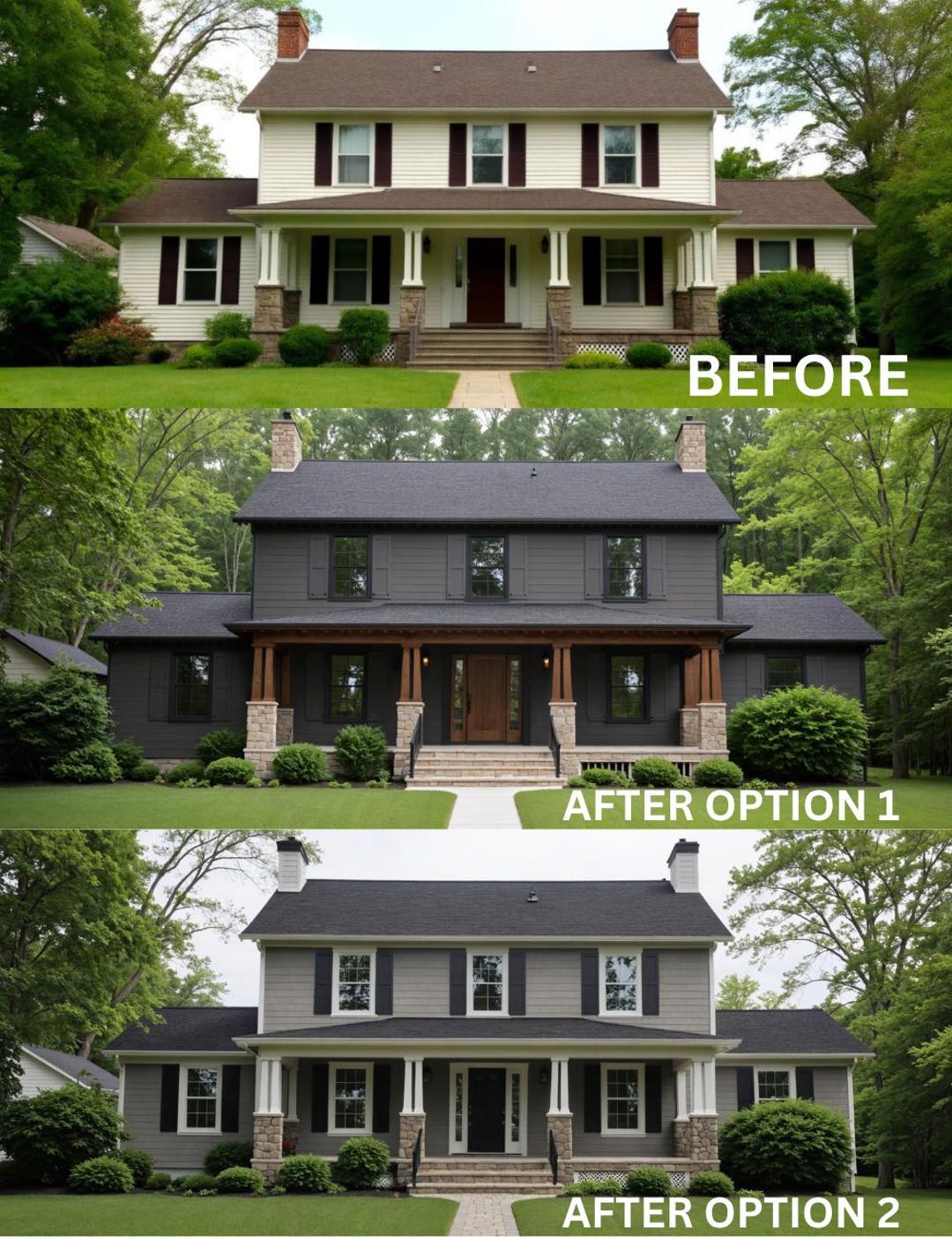 Realistic House Exterior Renderings: Virtual Remodel Design Service - Etsy