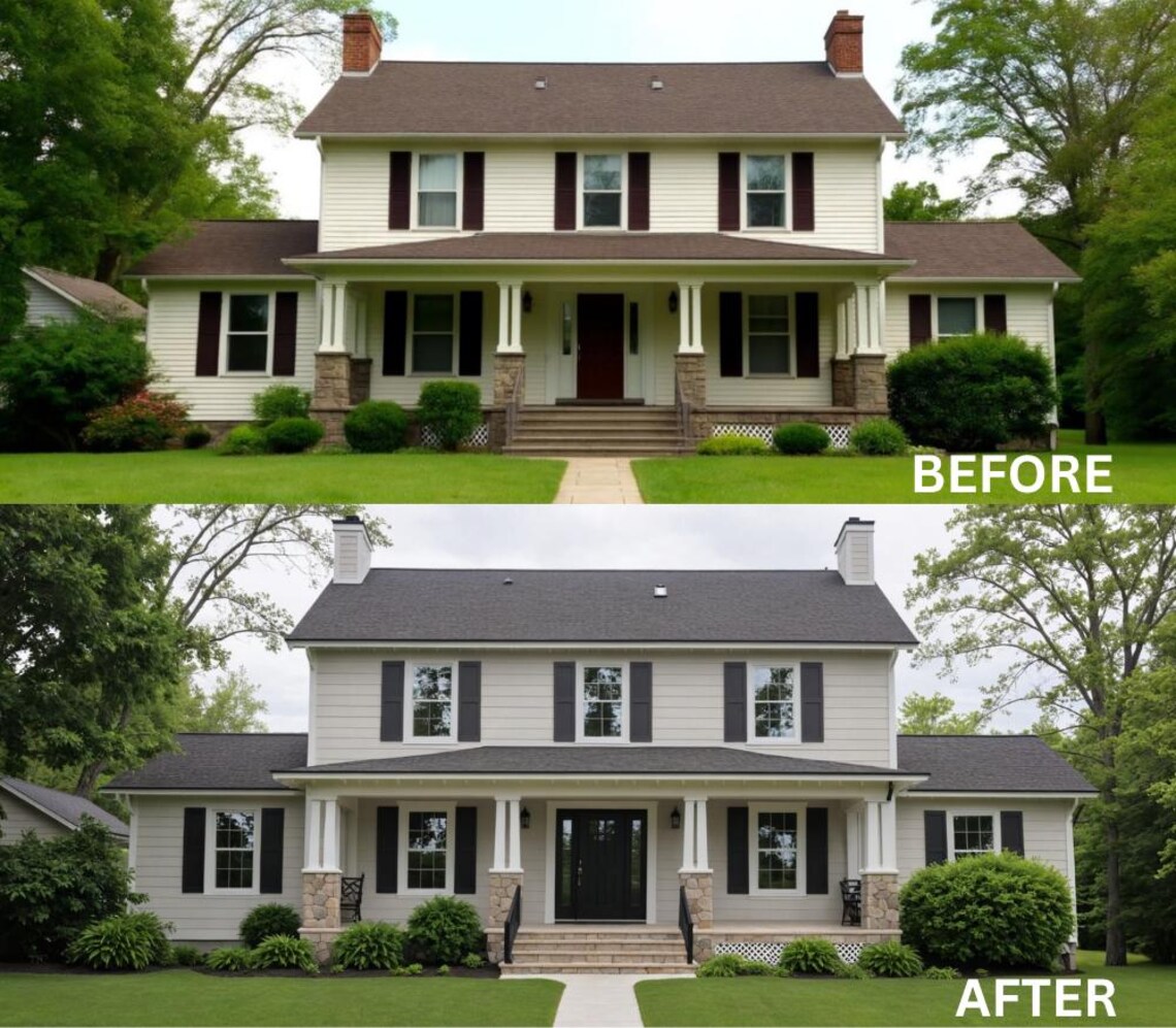 Realistic House Exterior Renderings: Virtual Remodel Design Service - Etsy