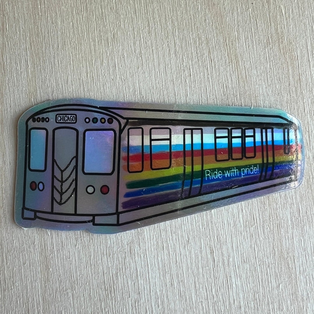 Chicago Pride CTA El Train Sticker - Etsy