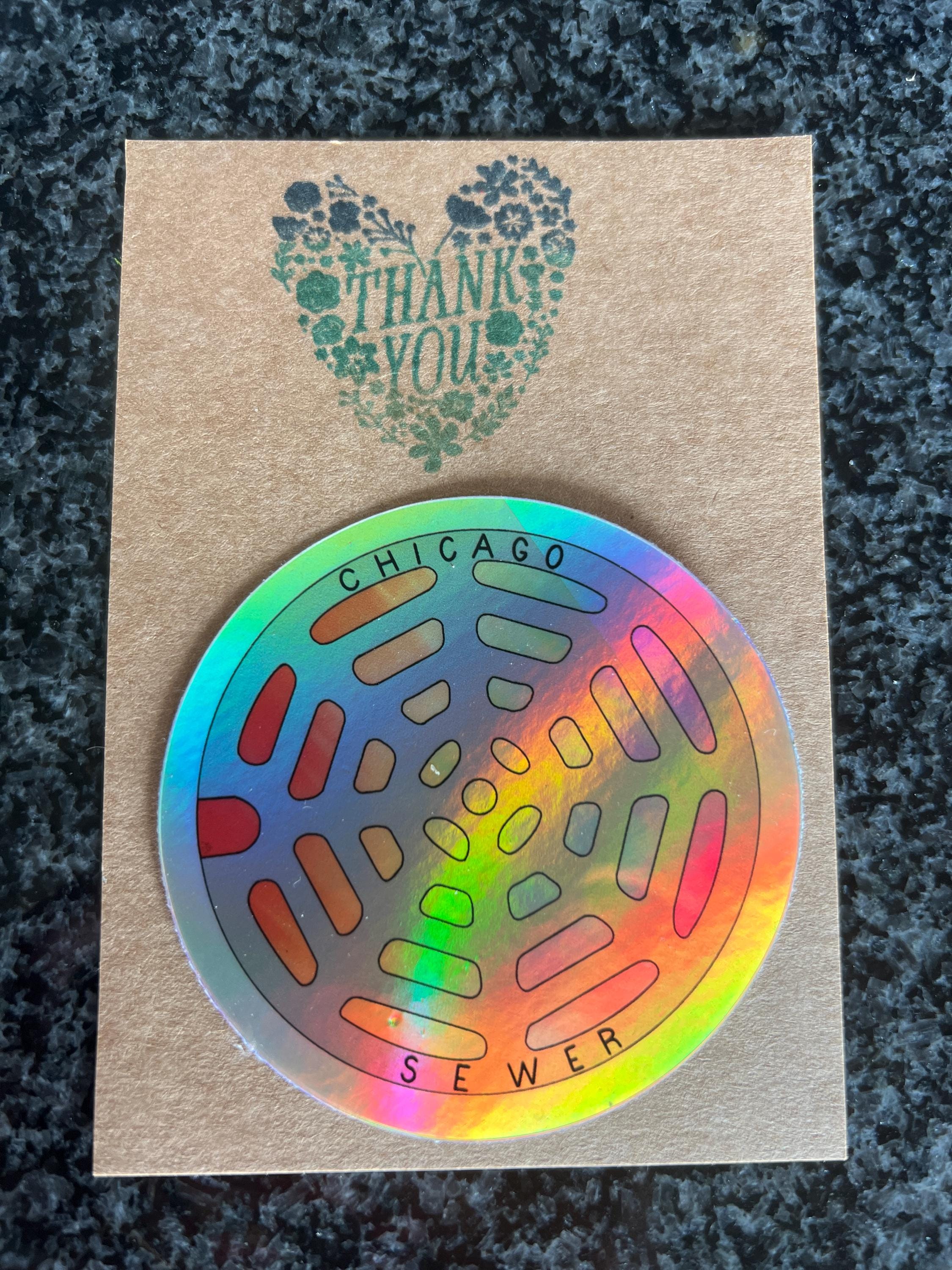 Chicago Sewer Pride Rainbow Manhole Cover Sticker - Etsy