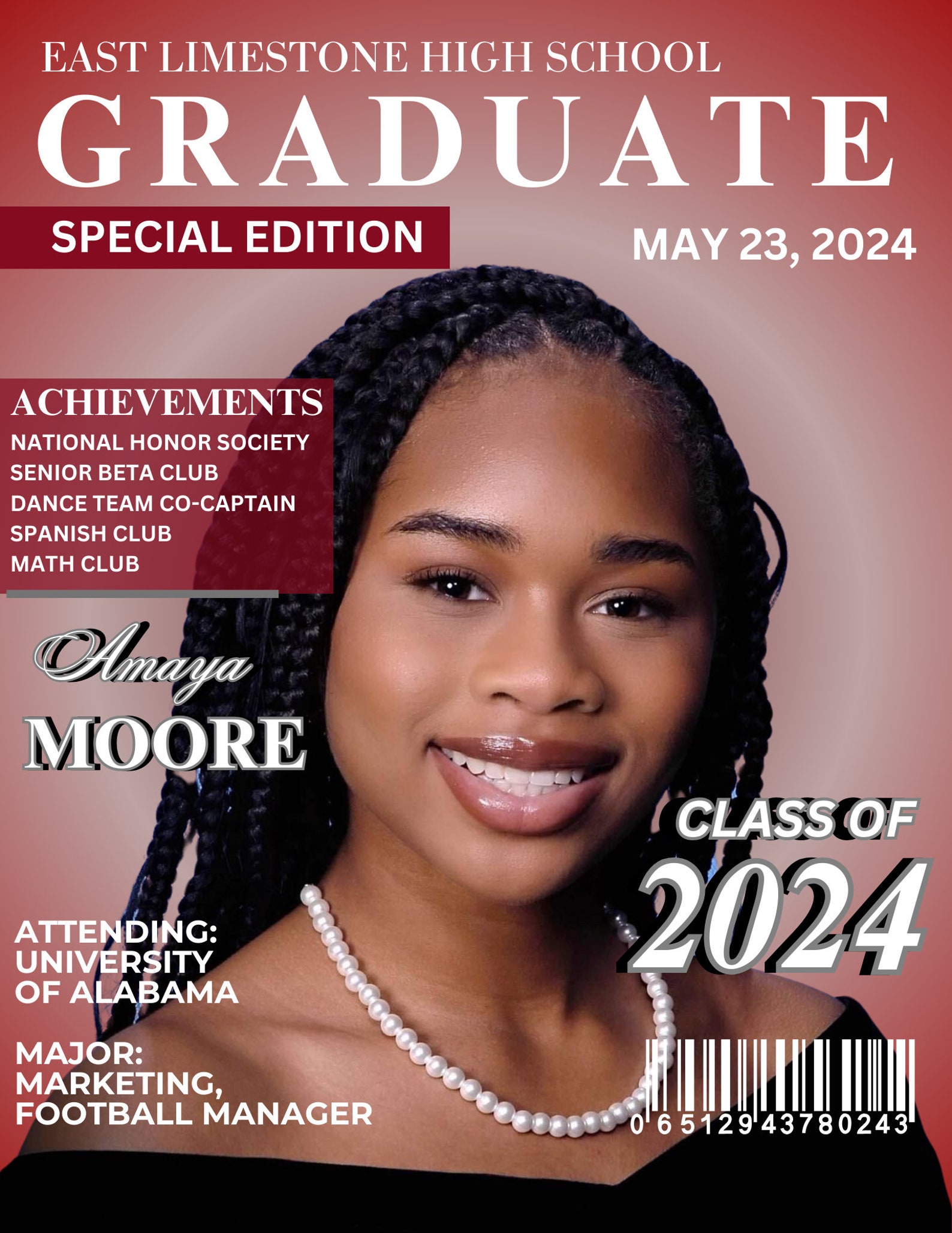 Fully Editable Grad Magazine Cover/gradient Fill/canva Use ONLY - Etsy