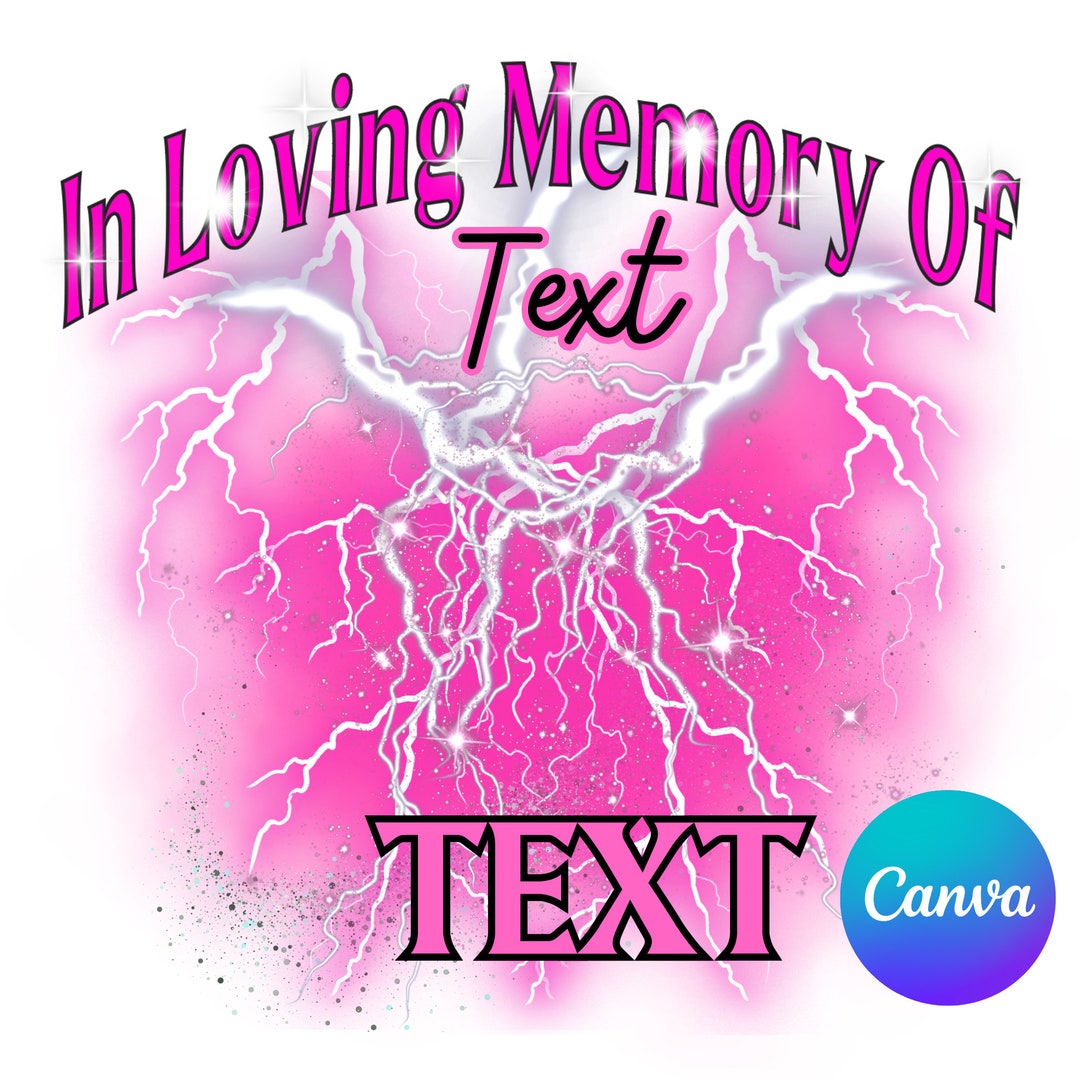 In Loving Memory Editable Templates/diy/canva Only - Etsy
