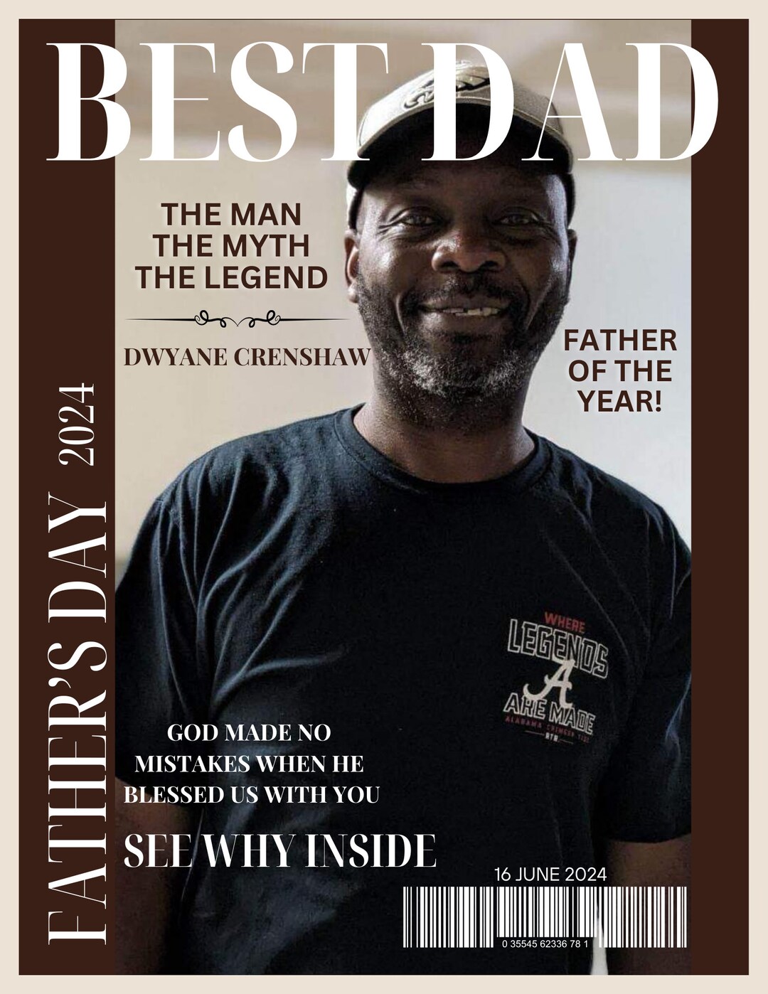 Fathers Day Magazine Template (6pgs)/fully Editable/canva Only/digital ...