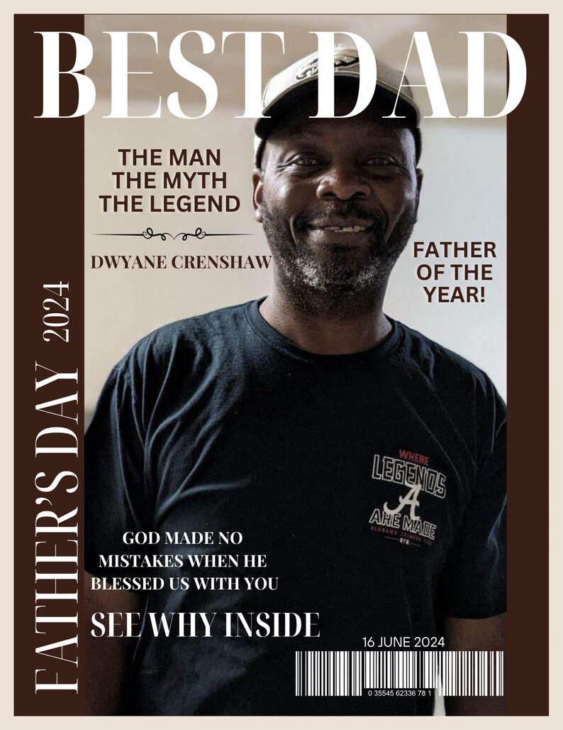 Fathers Day Magazine Template (6pgs)/fully Editable/canva Only/digital ...
