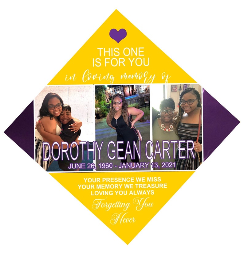 Custom Memorial Grad Cap Digital Design/download/please Read Item ...