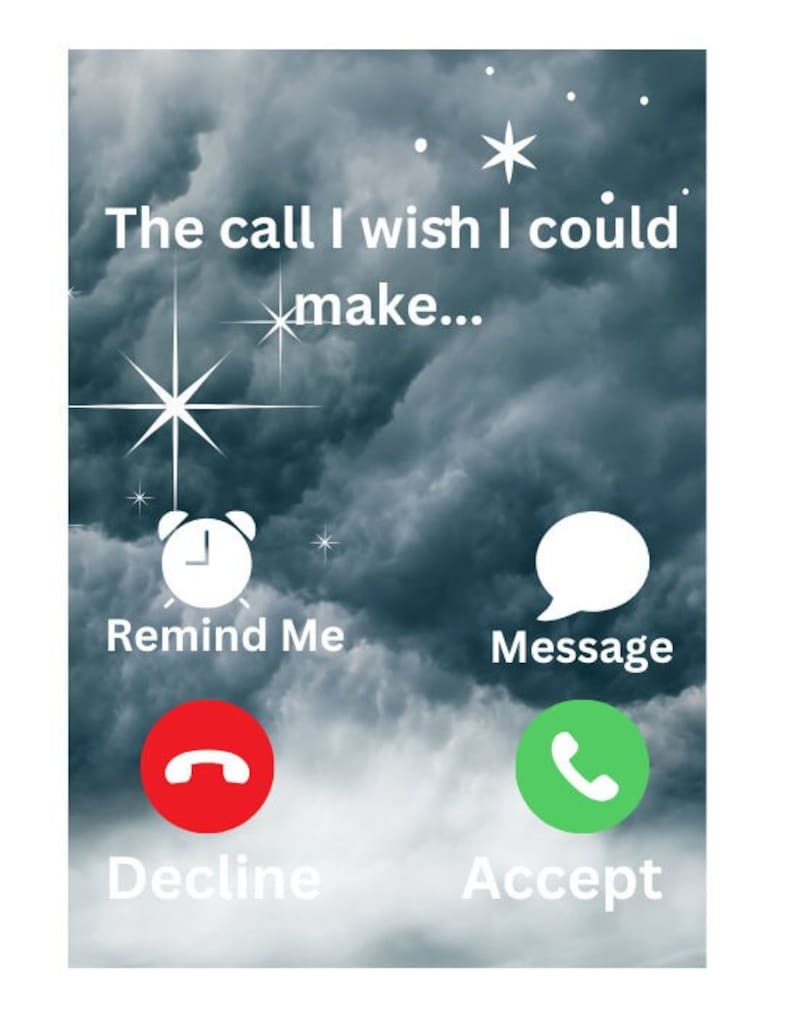 Memorial Keychains Template the Call I Wish I Could Make/ Canva Use ...