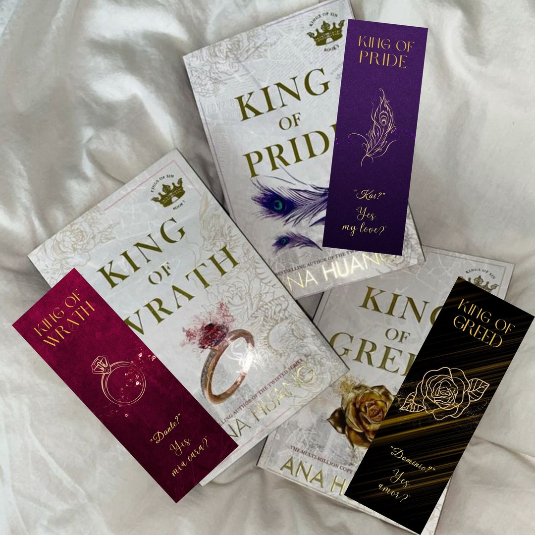 Kings of Sin Series Bookmark Ana Huang King of Wrath King of Pride King ...