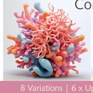 8 X Model Coral – Polyps – Digital Download, Graphic Design ...