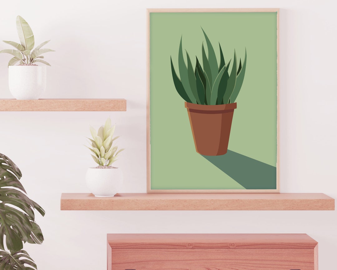 Sage Green Plant Art Printable Wall Art Plant Lover Home - Etsy