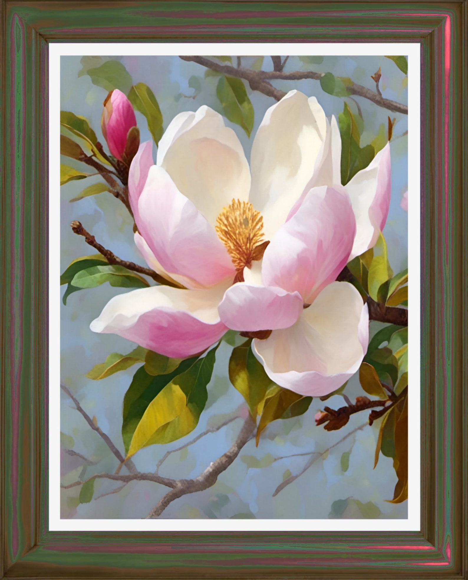 Magnolia Art Pintable, Magnolia Tree Wall Art, Magnolia Wall Art, Wall ...