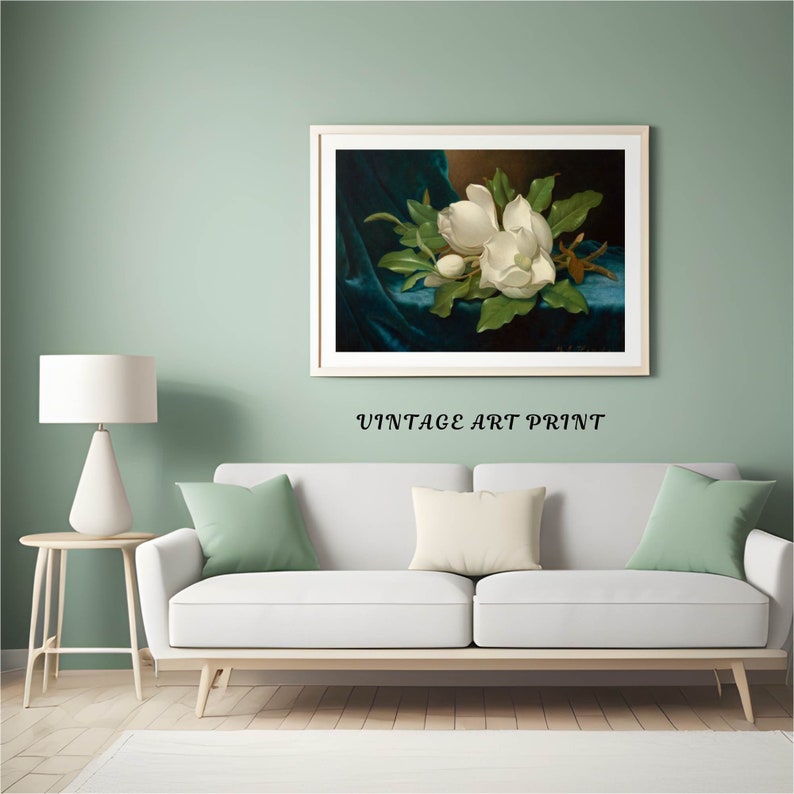Giant Magnolias, Oil Painting, C 1890, Magnolia Grandiflora, Vintage ...