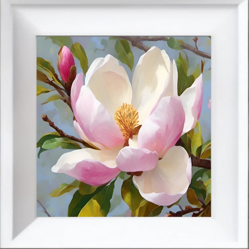 Magnolia Art Pintable, Magnolia Tree Wall Art, Magnolia Wall Art, Wall ...