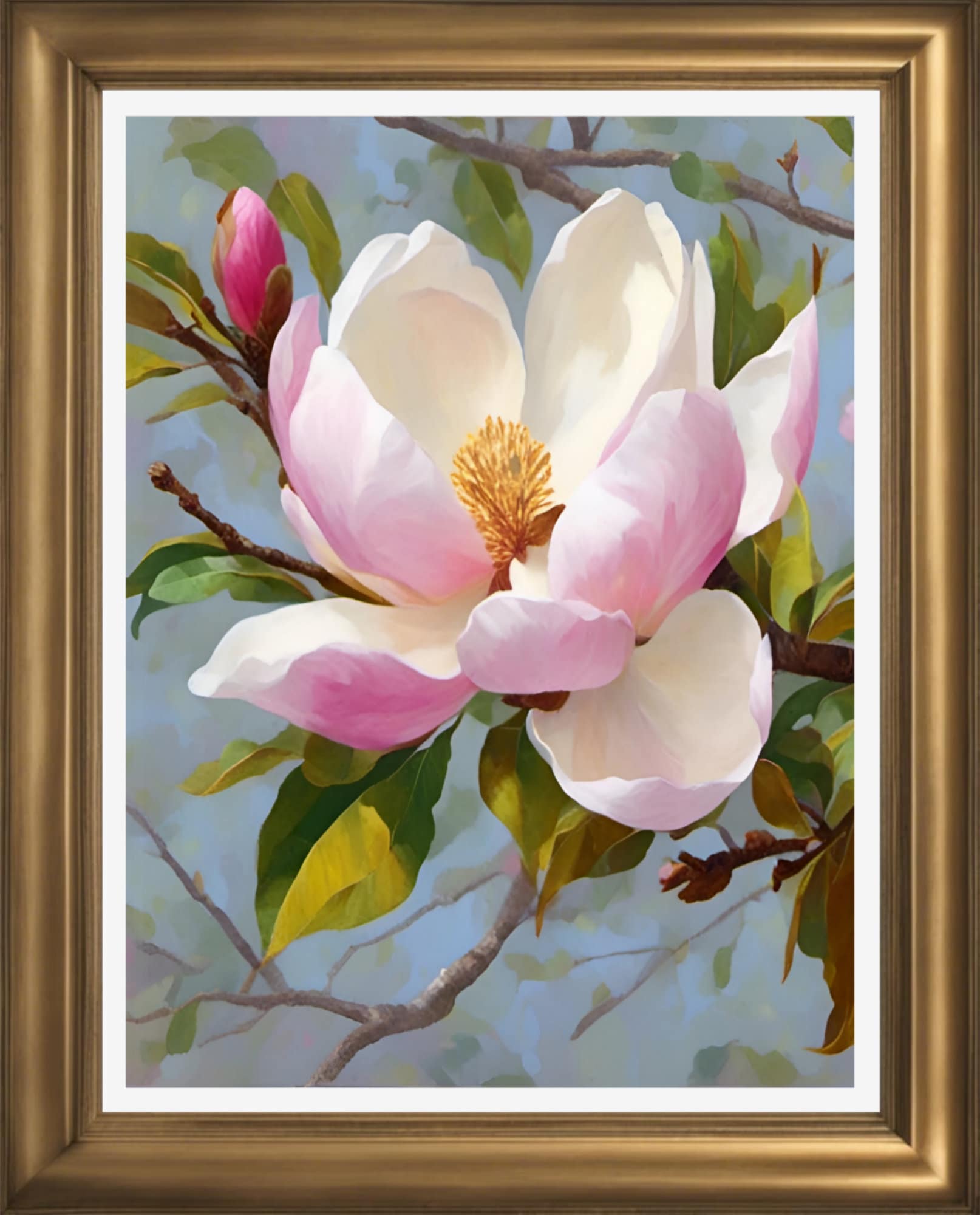 Magnolia Art Pintable, Magnolia Tree Wall Art, Magnolia Wall Art, Wall ...