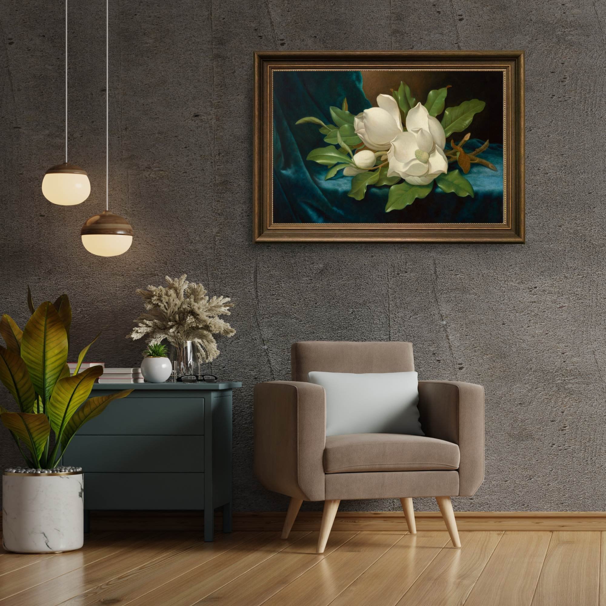Giant Magnolias, Oil Painting, C 1890, Magnolia Grandiflora, Vintage ...