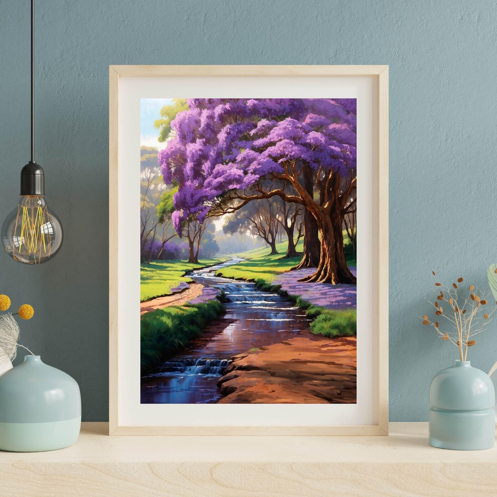 Violet Jacaranda Tree Art Print, Nature Wall Decor (digital Download ...