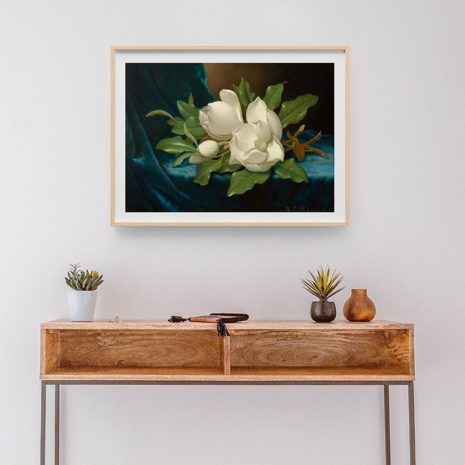 Giant Magnolias, Oil Painting, C 1890, Magnolia Grandiflora, Vintage ...