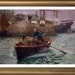 1885 Vintage Oil Painting Portraying Two Sailors in a Rowing Boat ...