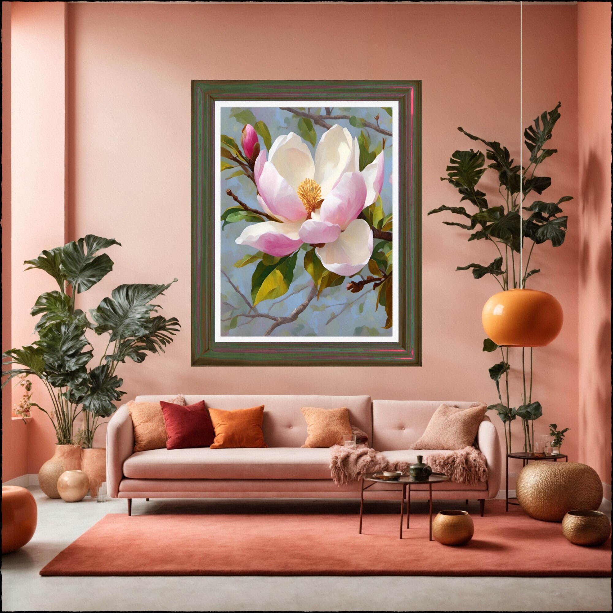 Magnolia Art Pintable, Magnolia Tree Wall Art, Magnolia Wall Art, Wall ...