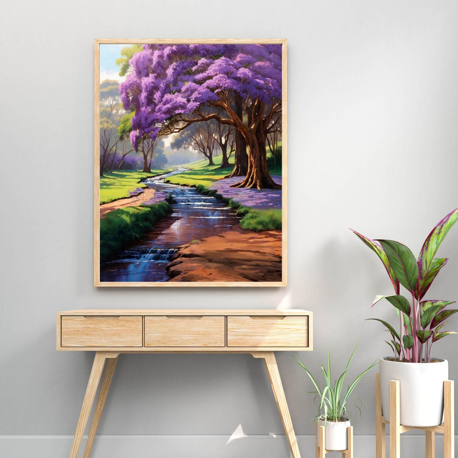Violet Jacaranda Tree Art Print, Nature Wall Decor (digital Download ...