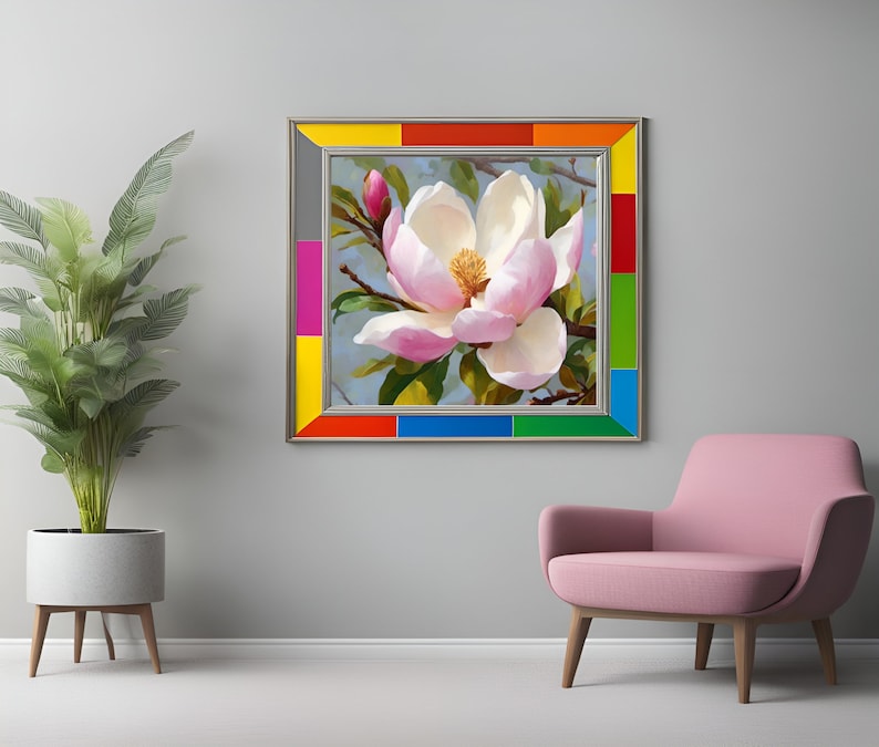 Magnolia Art Pintable, Magnolia Tree Wall Art, Magnolia Wall Art, Wall ...
