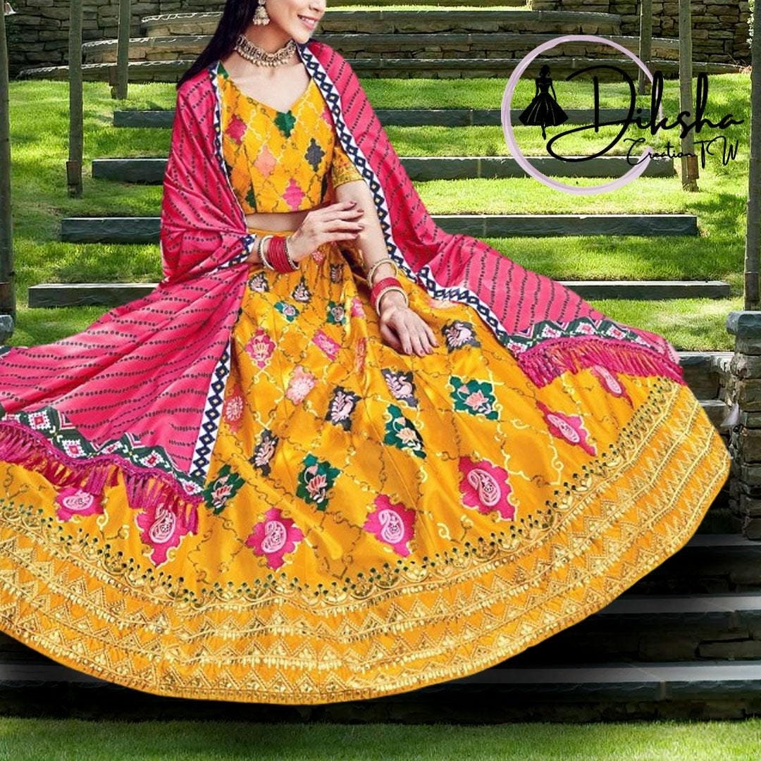 Yellow Sequence Embroidery Work Designer Lehenga Choli for Any Function ...