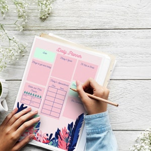 Floral Daily Planner (printable) - Etsy