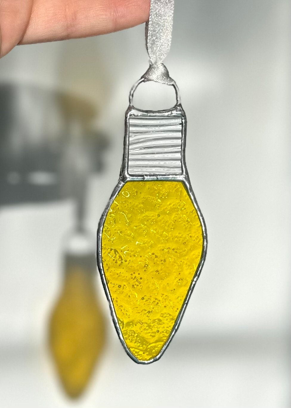 Stained Glass Light Bulb Christmas Ornaments - Etsy