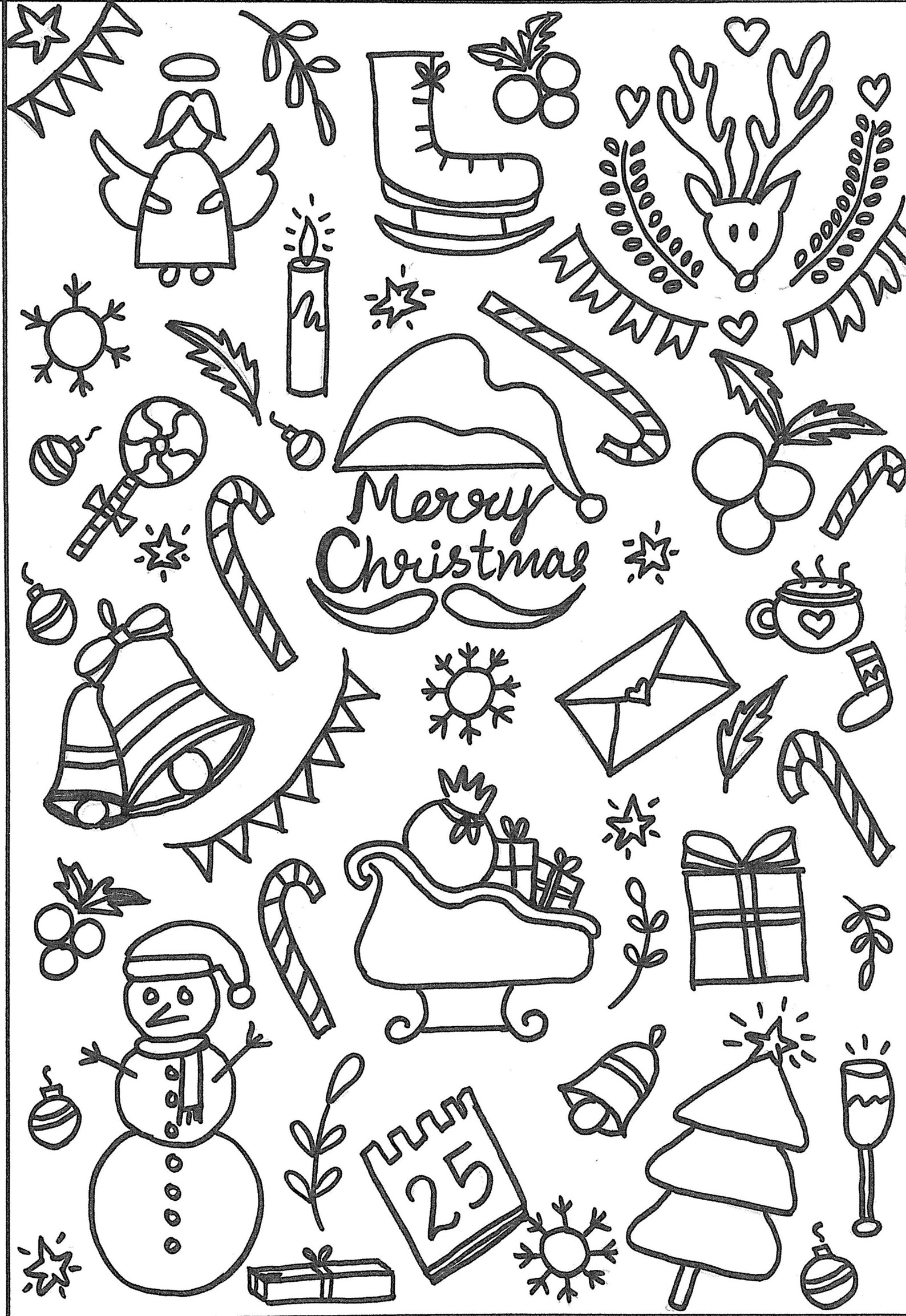 Doodle Abstract Colouring Kids Enjoyment - Etsy