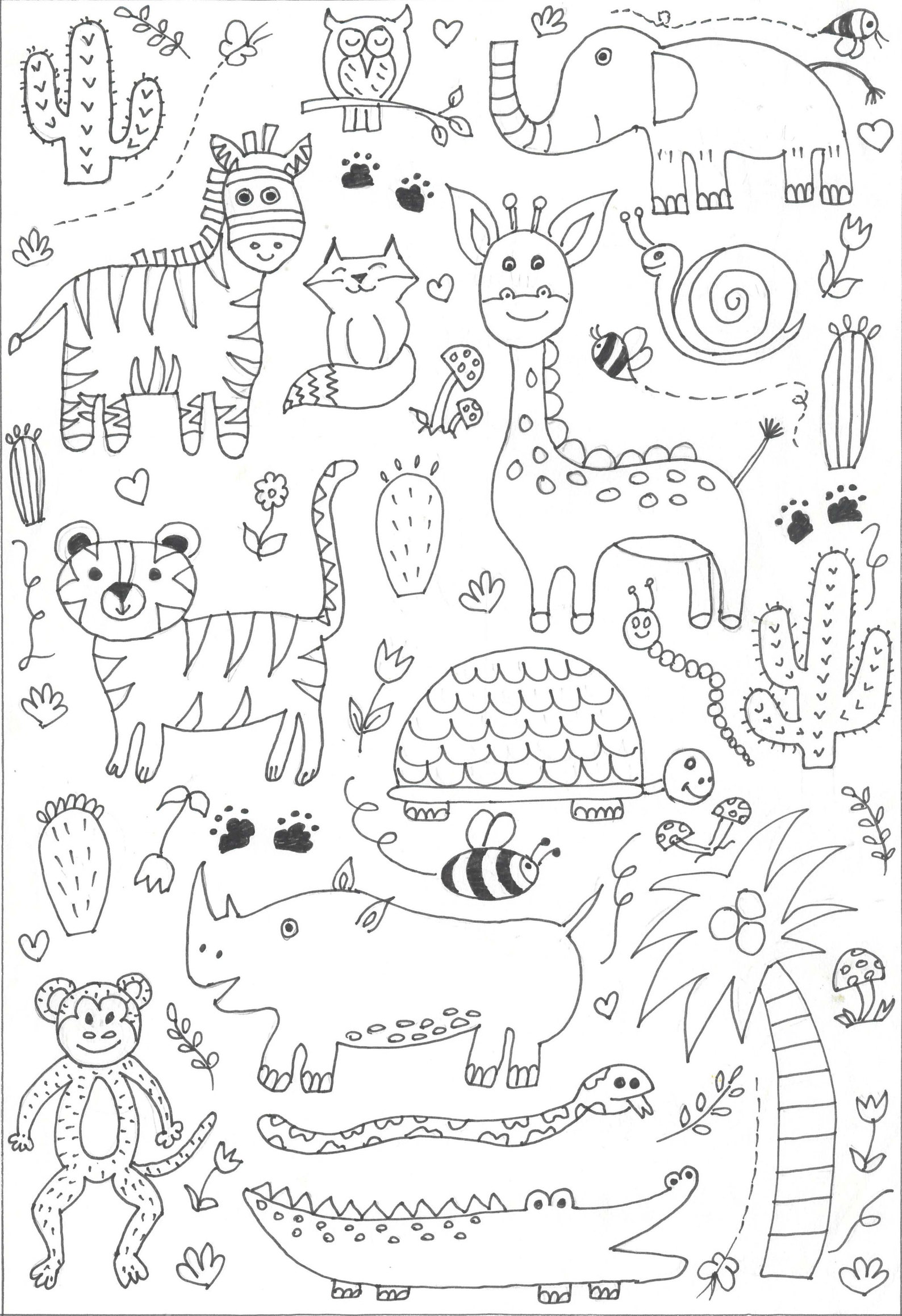 Doodle Abstract Colouring Kids Enjoyment - Etsy