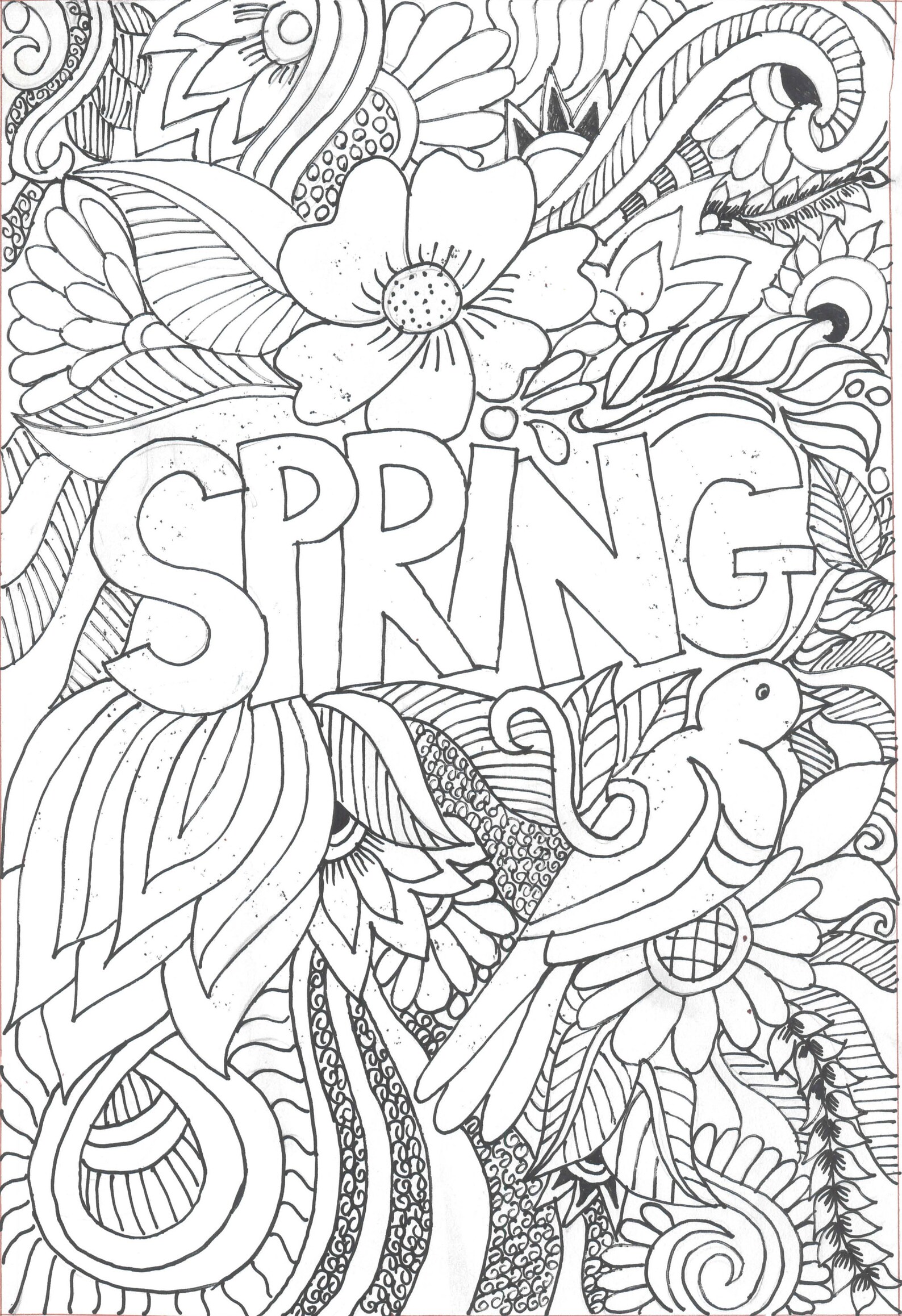 Doodle Abstract Colouring Kids Enjoyment - Etsy