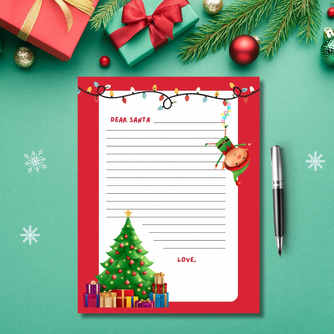 Letter to Santa Christmas Cards Kids Santa Letter Letter to Santa ...