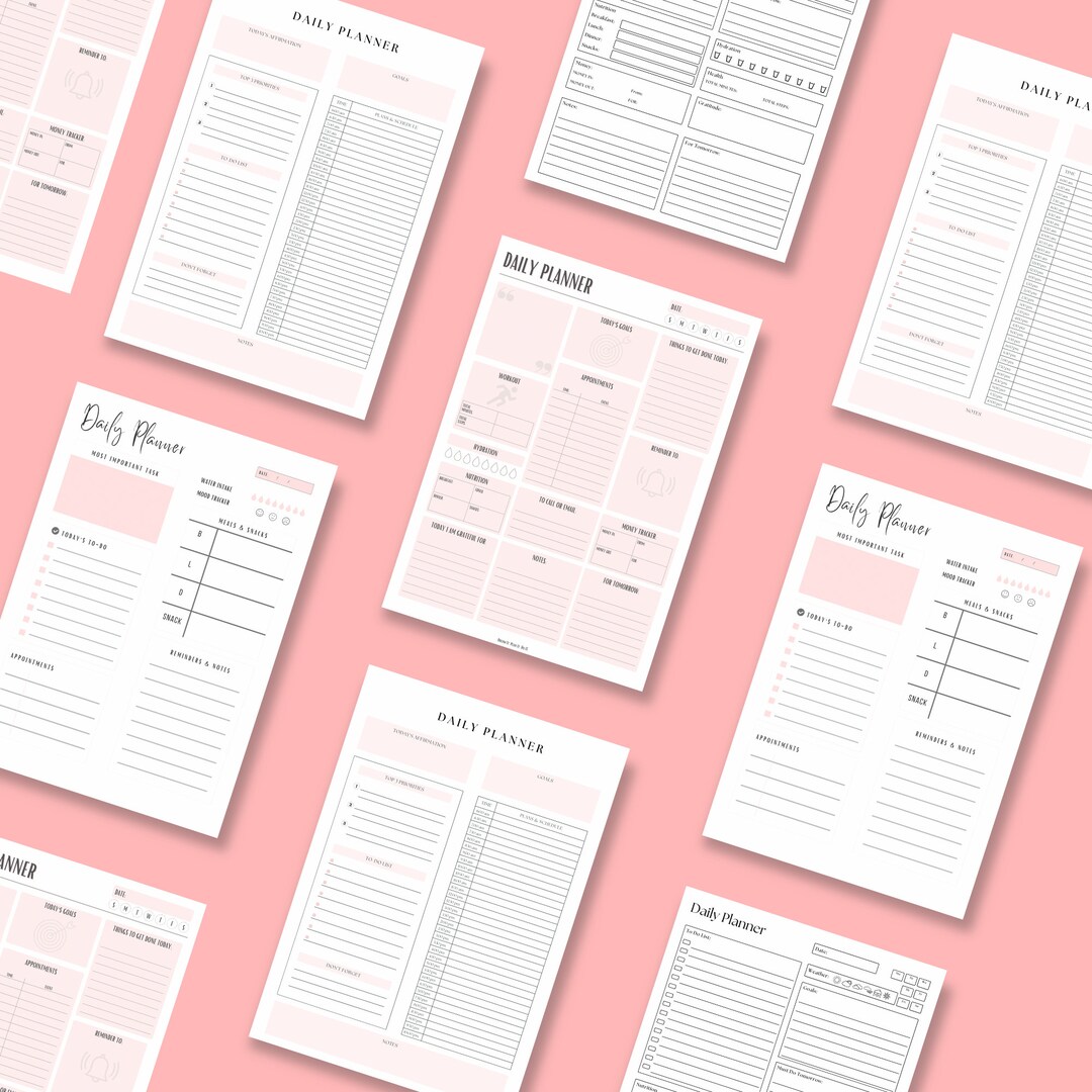 Daily Planner 4 Ways Plus Notes Daily Planner Printables Daily Planner ...